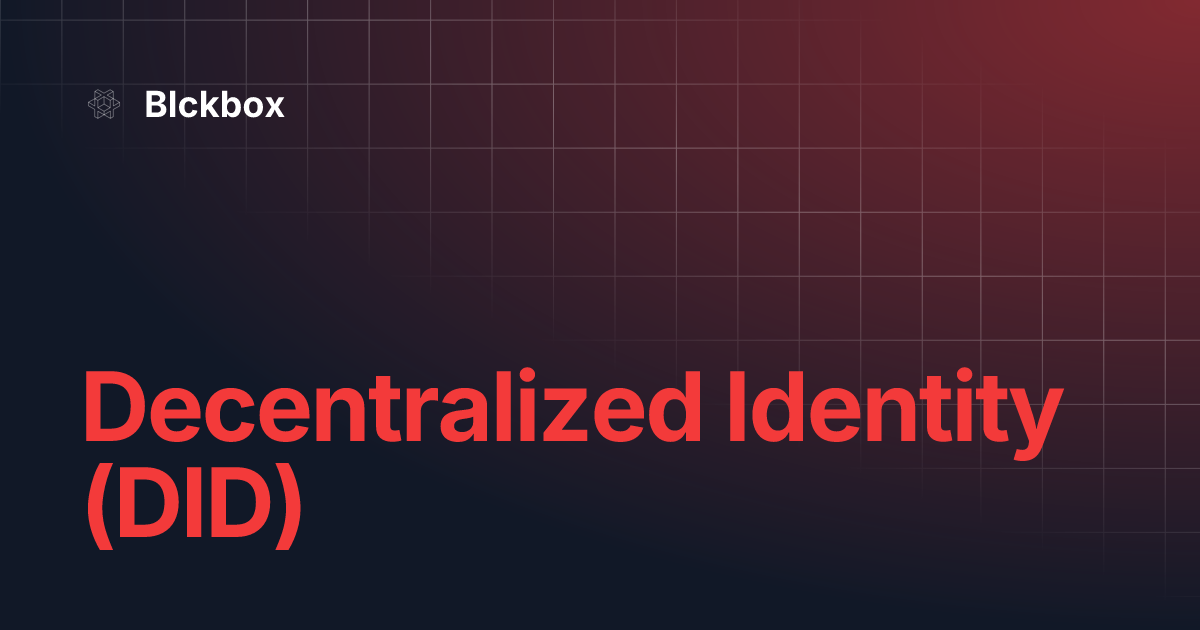 Decentralized Identity (DID) | Blckbox