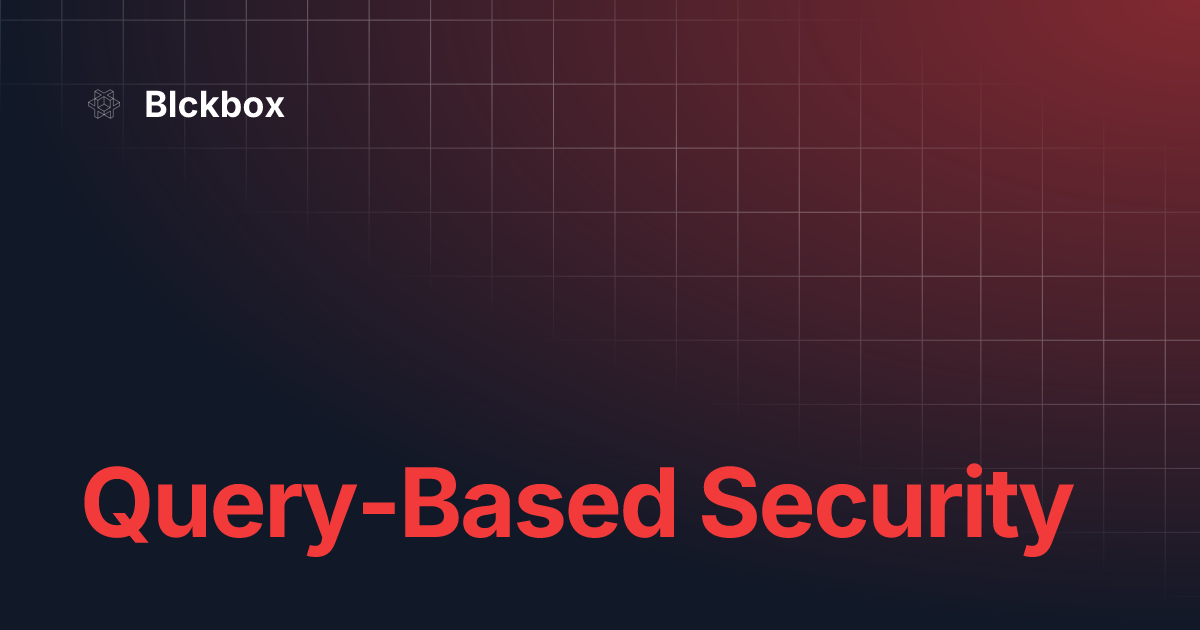 Query-Based Security | Blckbox